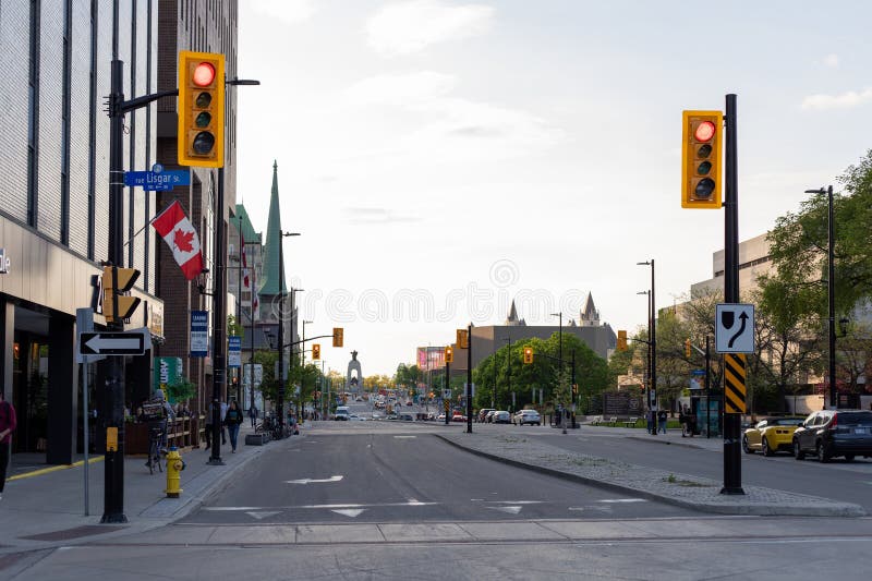 Ottawa, Canada - May 16, 2024: Elgin Street in Downtown Ottawa. Road ...
