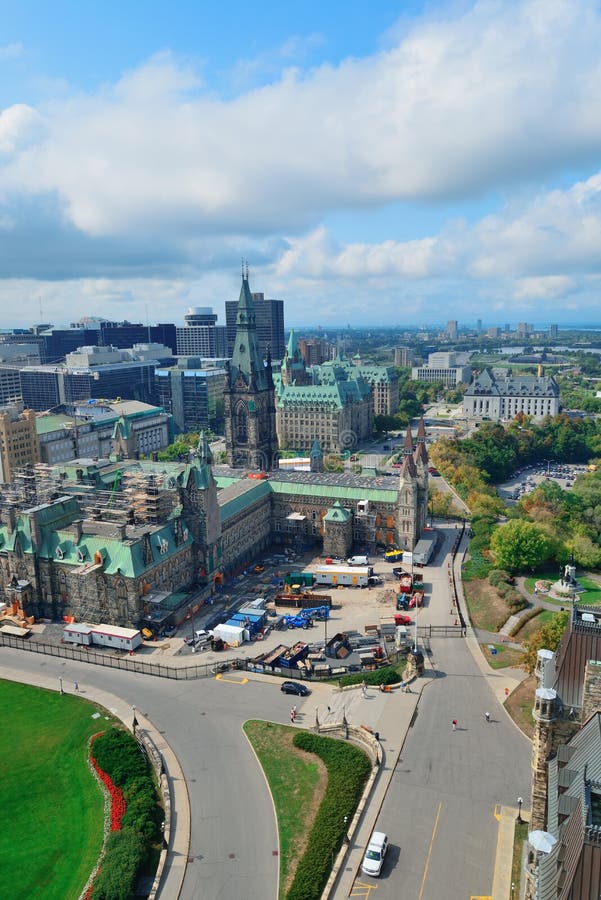 Panorama View of Ottawa Skyline, Canada Stock Photo - Image of copper ...