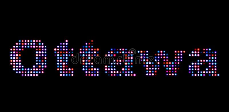 Ottawa led text stock illustration. Illustration of isolated - 170342221