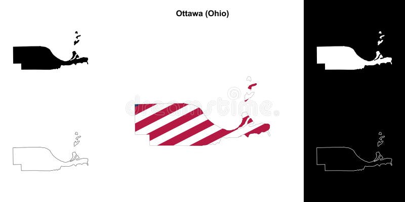 Ottawa outline map stock vector. Illustration of blank - 324058339