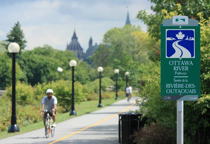 Ottawa River Pathway editorial stock image. Image of summer - 26470449