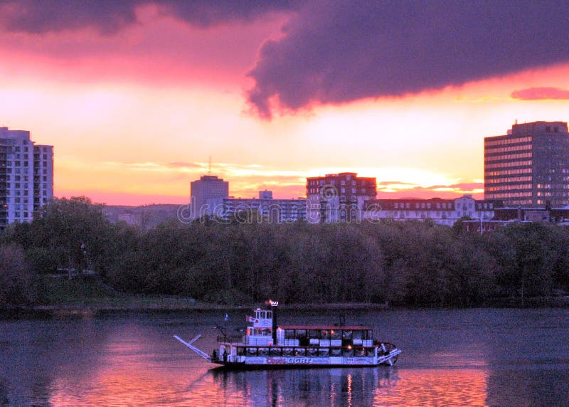 Ottawa Sunset Over River May 2008 Editorial Photography - Image of wallpaper, water: 85239492