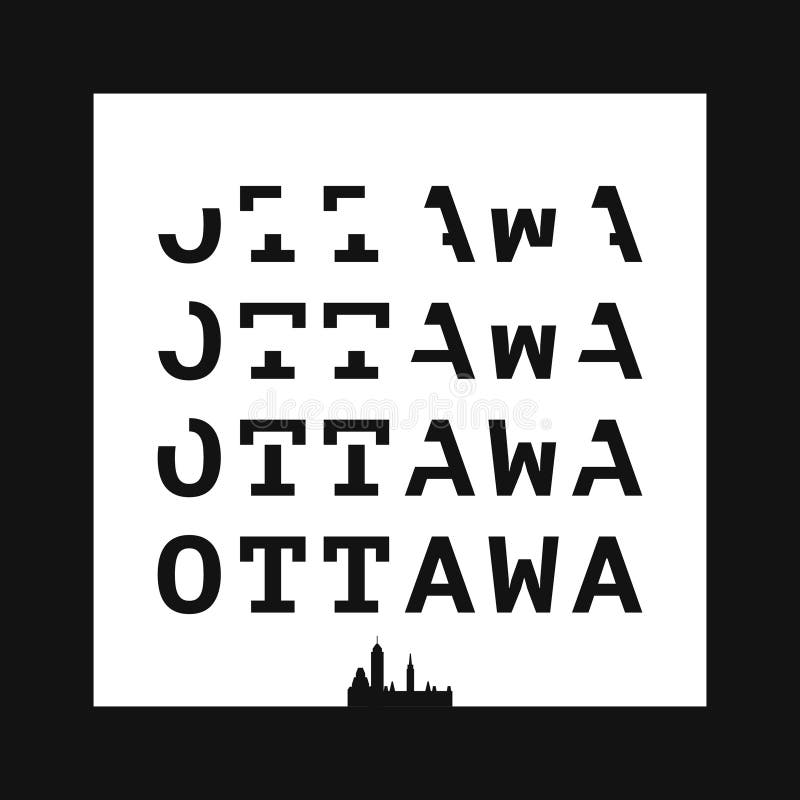 Ottawa Typography Minimalist Vector Image for Sticker, Logo, Icon ...