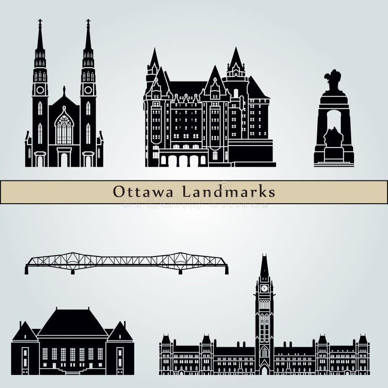 Ottawa V2 Landmarks and Monuments Stock Vector - Illustration of vector ...