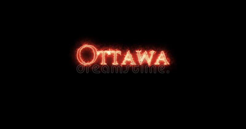 Ottawa Written with Fire. Loop Stock Video - Video of country, american ...
