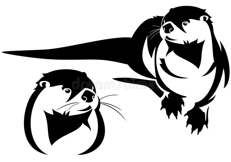 Otter vector stock vector. Illustration of head, vertebrate - 36692624
