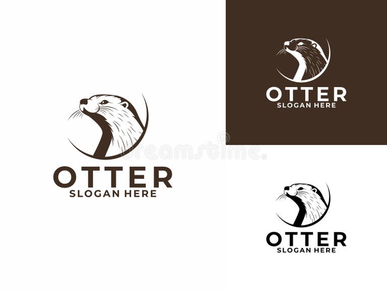 Otter Head Logo Icon. Otter Animal Logo Design Vector Stock Vector ...