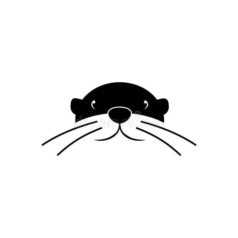 Otter Icon Isolated on White Background Stock Vector - Illustration of ...