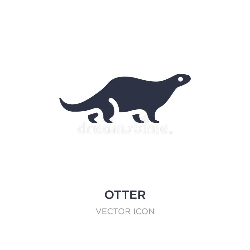 Otter Icon Isolated on White Background Stock Vector - Illustration of ...