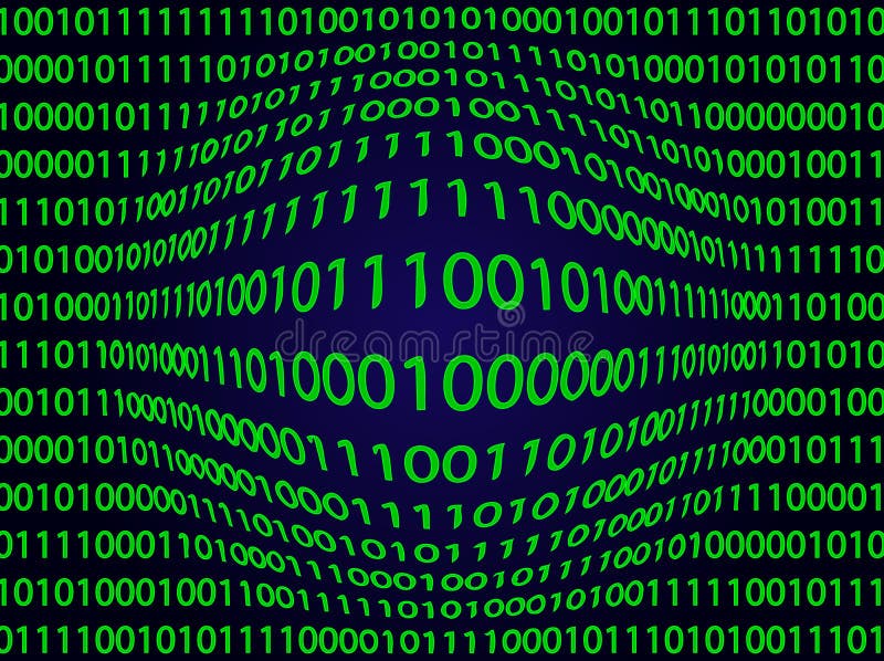 Fondo Binario Di Codice Macchina Illustrazione di Stock - Illustrazione ...