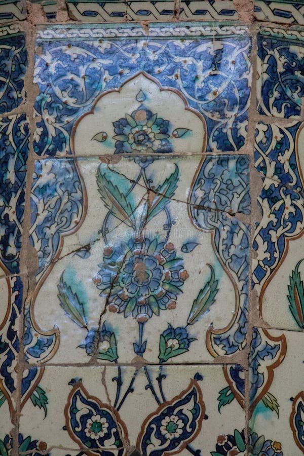 Ottoman Ancient Handmade Turkish Tiles Stock Photo - Image of mosaic ...