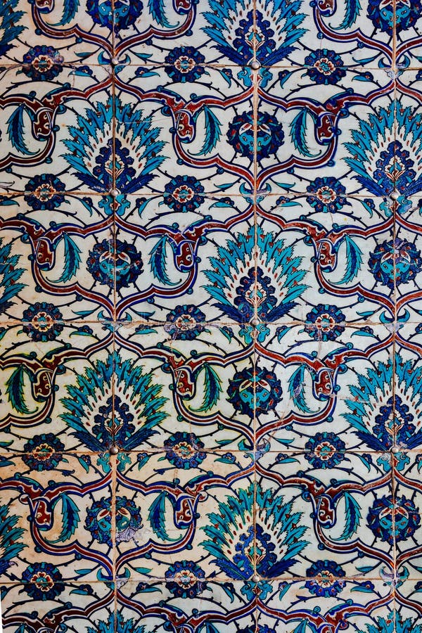 Ottoman Ancient Handmade Turkish Tiles Stock Image - Image of eastern ...