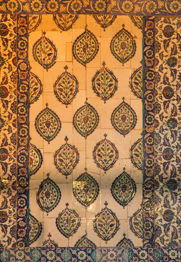 Ottoman Ancient Handmade Turkish Tiles Stock Photo - Image of ...
