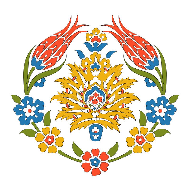 Ottoman Ancient Turkish Patterns Stock Vector - Illustration of symbol ...