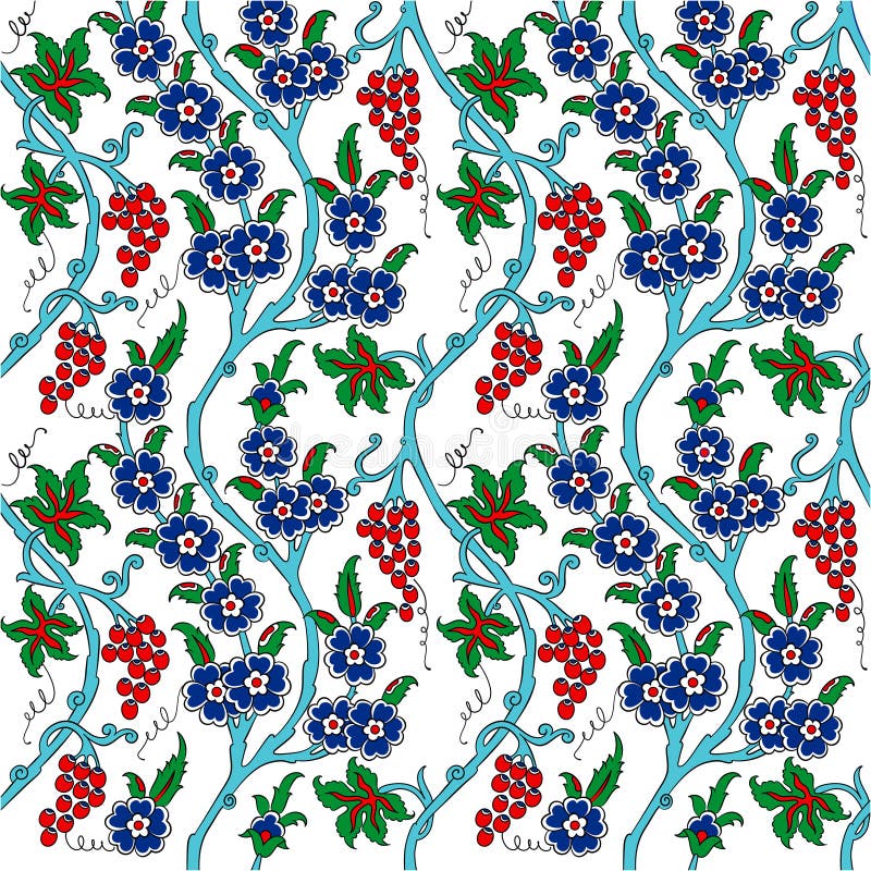 Ottoman Ancient Turkish Patterns Stock Vector - Illustration of print ...