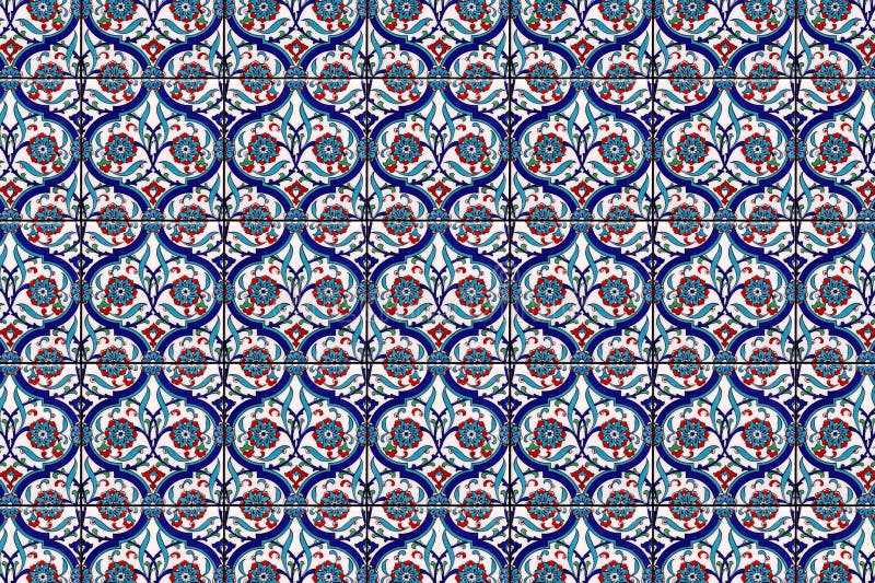 Ottoman, Iznik Tiles Design with Wall and Dome for Mosques Stock ...