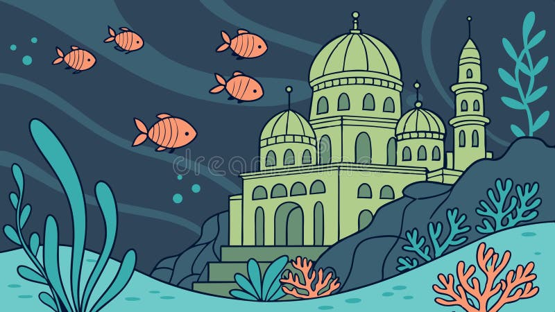 Ottoman Mosque Architecture, Islamic Art Design. Vector Design ...