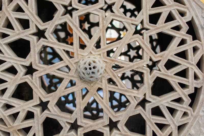 Ottoman Art with Geometric Patterns on Wood Stock Photo - Image of ...