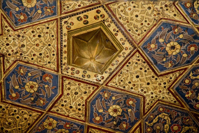 Ottoman Turkish Art with Geometric Patterns Stock Image - Image of ...