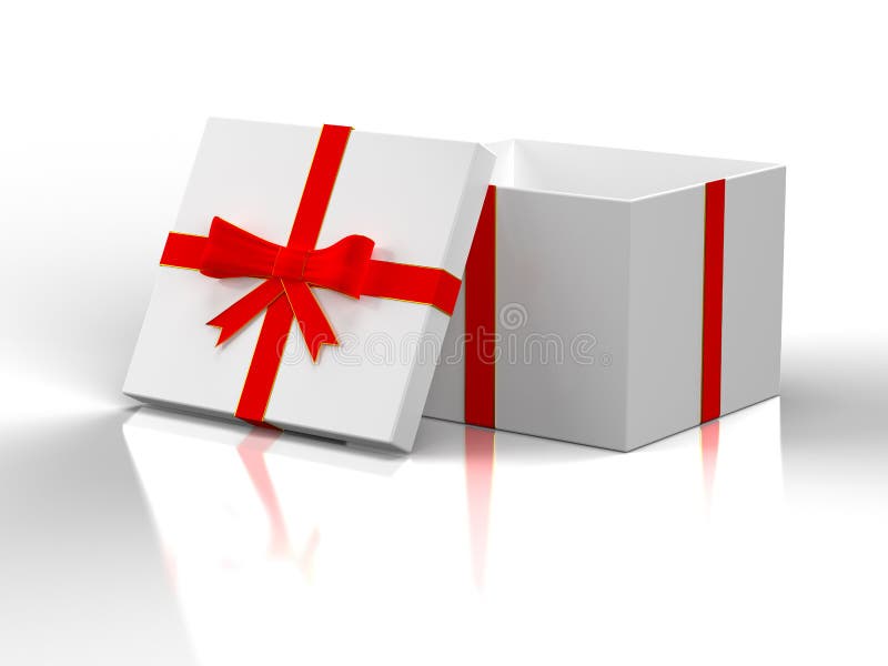 Otwarty Pudełkowaty Prezent Ilustracji - Ilustracja złożonej z ...
