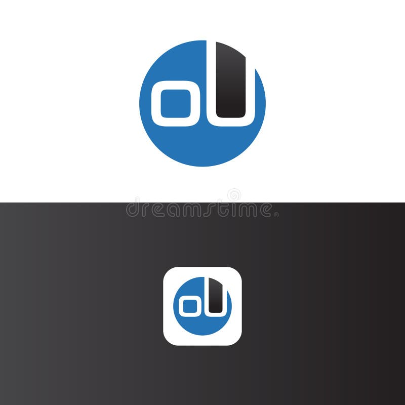 OU Letter Logo Design Template Vector Stock Vector - Illustration of ...
