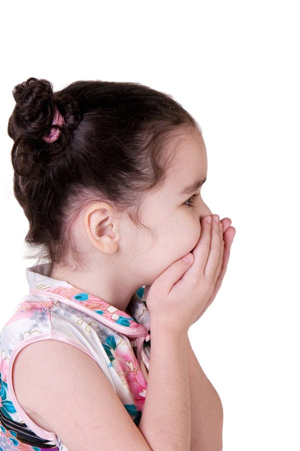 (Ou Rindo) Menina Surpreendida Imagem de Stock - Imagem de riso, choque ...