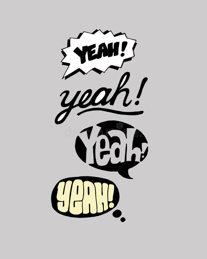 Mot ouais dans le style BD illustration stock. Illustration du dessin ...