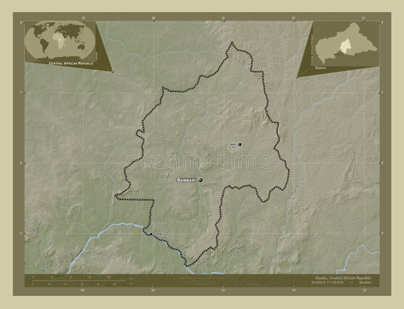 Ouaka, Central African Republic. Wiki. Labelled Points of Cities Stock ...