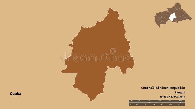 Ouaka, Prefecture of Central African Republic, Zoomed. Pattern Stock ...