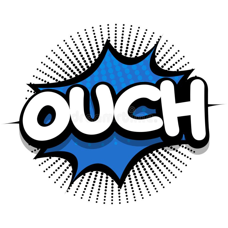 Ouch Comic Book Explosion Bubble Vector Illustration Stock Vector ...