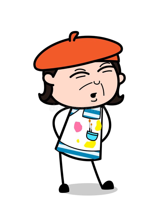 Ouch Comic Face Expression - Cartoon Artist Vector Illustration Stock ...