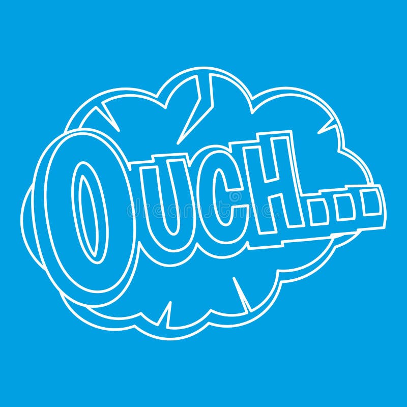 Ouch Sign. Hitting and Beating is Forbidden Stock Illustration ...