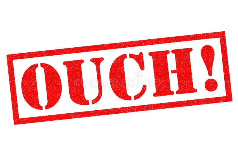 Ouch Sign. Hitting And Beating Is Forbidden Stock Illustration ...