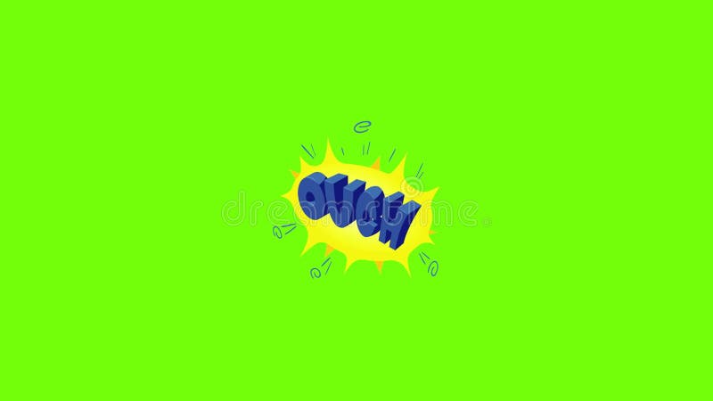 Ouch Speech Bubble Icon Animation Stock Footage - Video of boom, cool ...