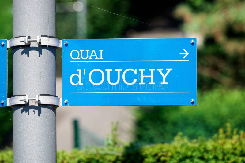 Ouchy Street Indicator at Lausanne Stock Photo - Image of vacation ...