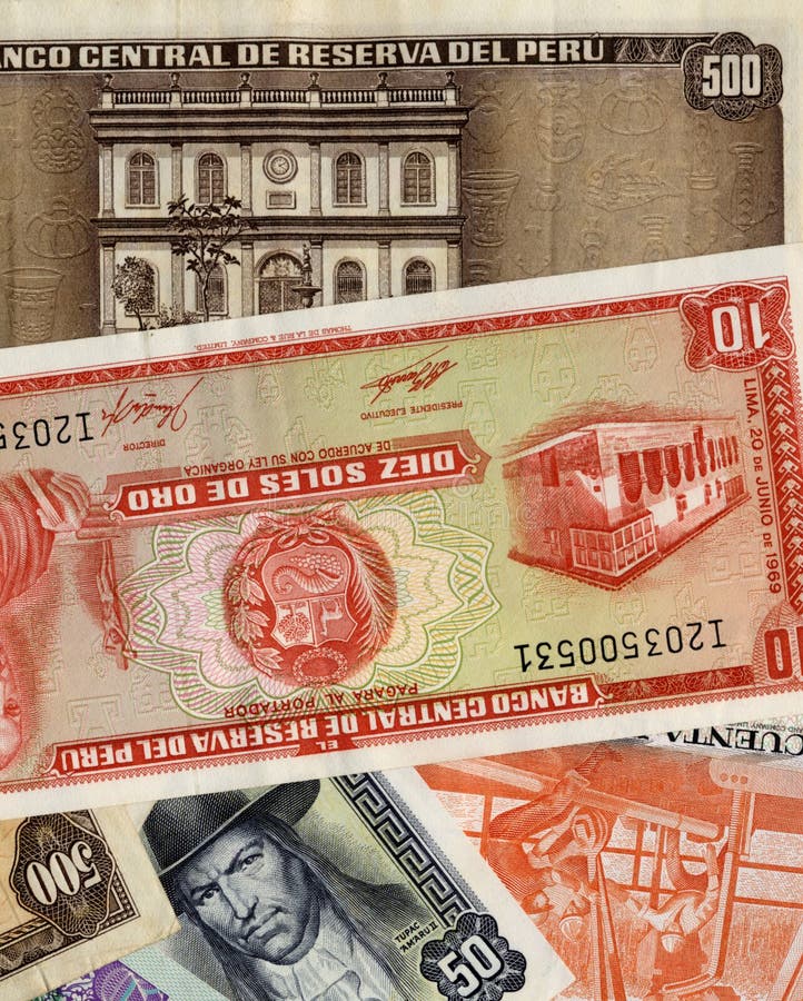 Oud bankbiljet van Peru stock afbeelding. Image of crisis - 9122855