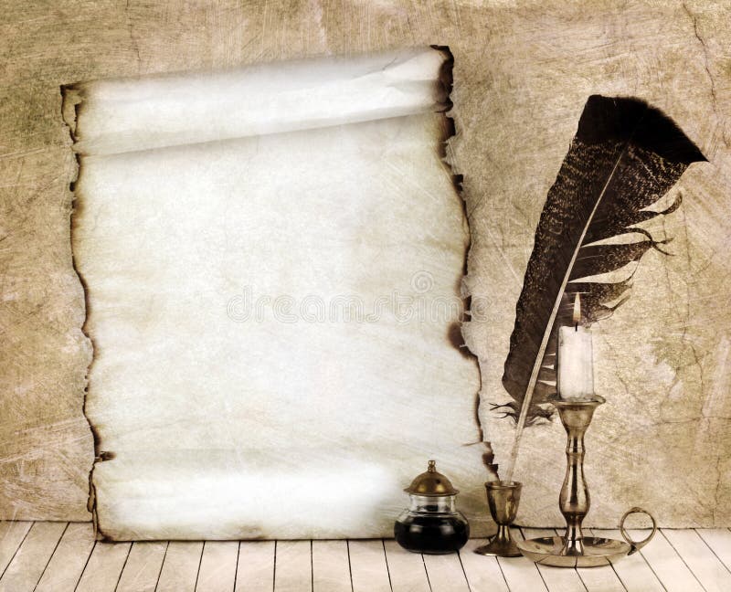 Oud document - rol stock foto. Image of grunge, leeftijd - 13084974