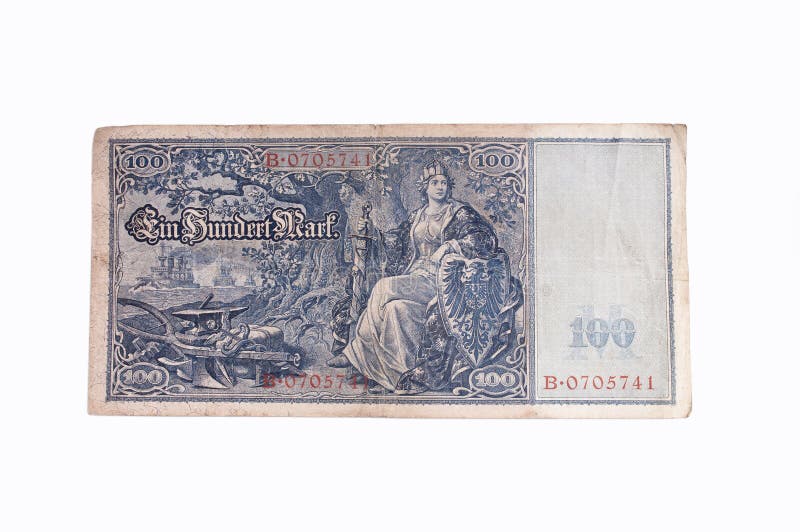 Oud Duits bankbiljet stock foto. Image of munt, krediet - 17287450