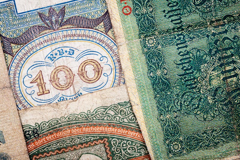 Oud Duits geld stock afbeelding. Image of munt, rekening - 27459867