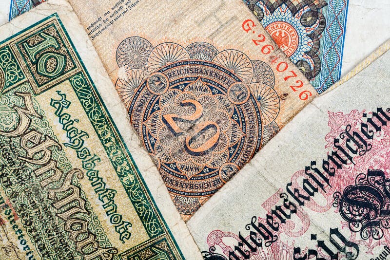 Oud Duits geld stock afbeelding. Image of duits, textuur - 10897135