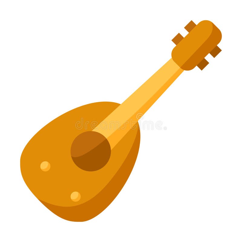 Oud in flat style isolated stock vector. Illustration of folkloric ...