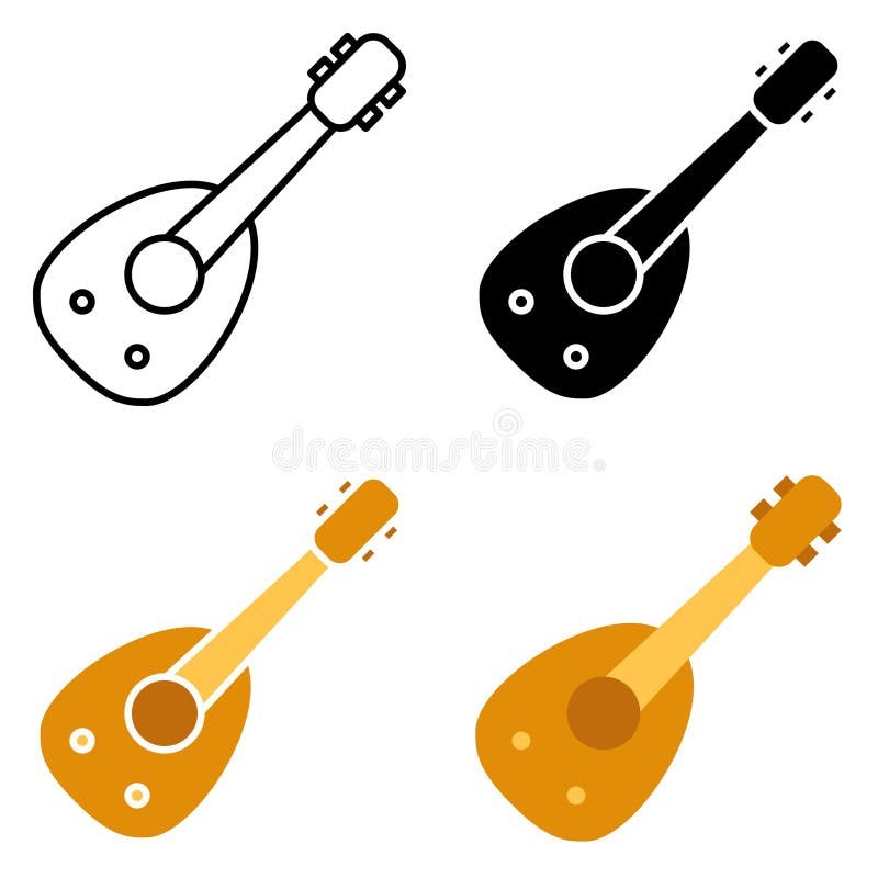 Oud in flat style isolated stock vector. Illustration of song - 271162114