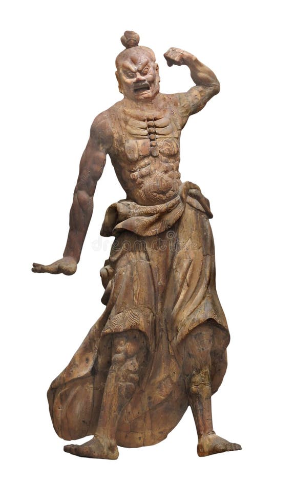 Oud Japans Geïsoleerd Standbeeld Stock Afbeelding - Image of voorwerpen ...