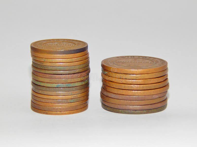 Oude Russische muntstukken stock foto. Image of numismatiek - 13514714