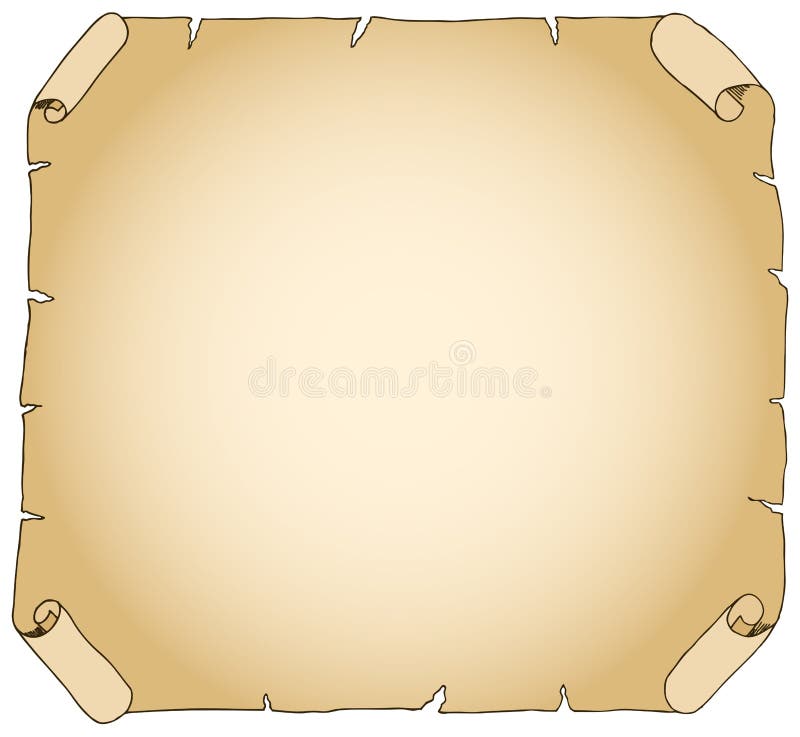 Oude perkamentrol vector illustratie. Illustration of voorwerp - 71706358