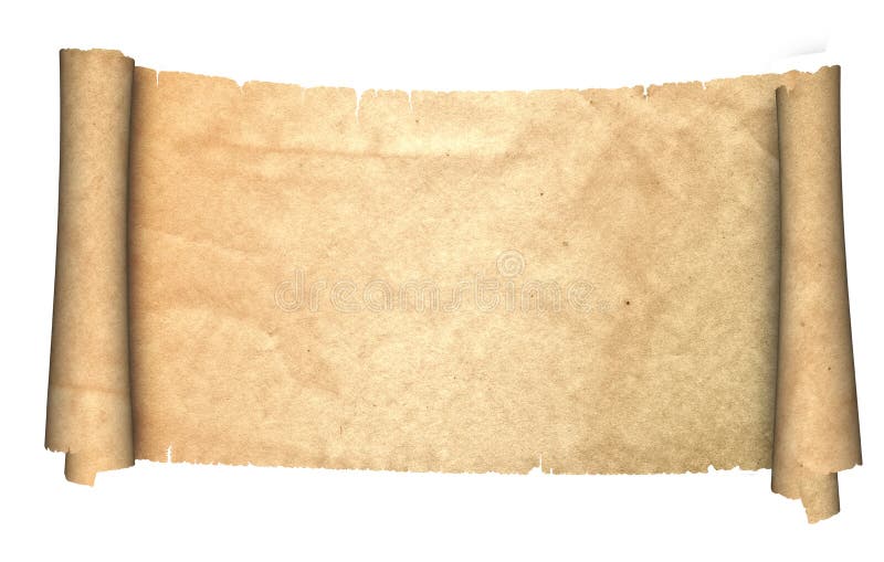 Oud Perkament stock foto. Image of blad, geïsoleerd, broodjes - 48892364