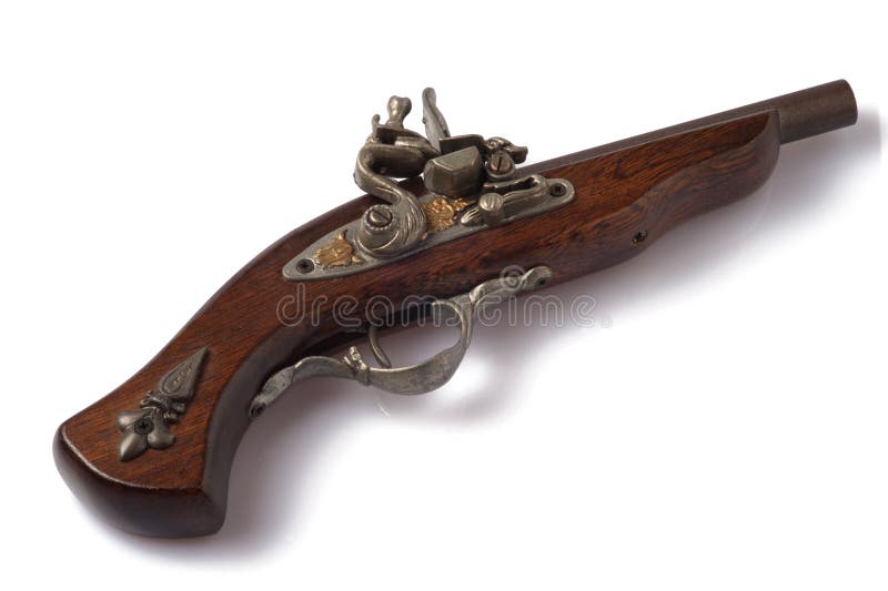 Oud pistool stock foto. Image of hamer, musket, vuursteen - 17005836