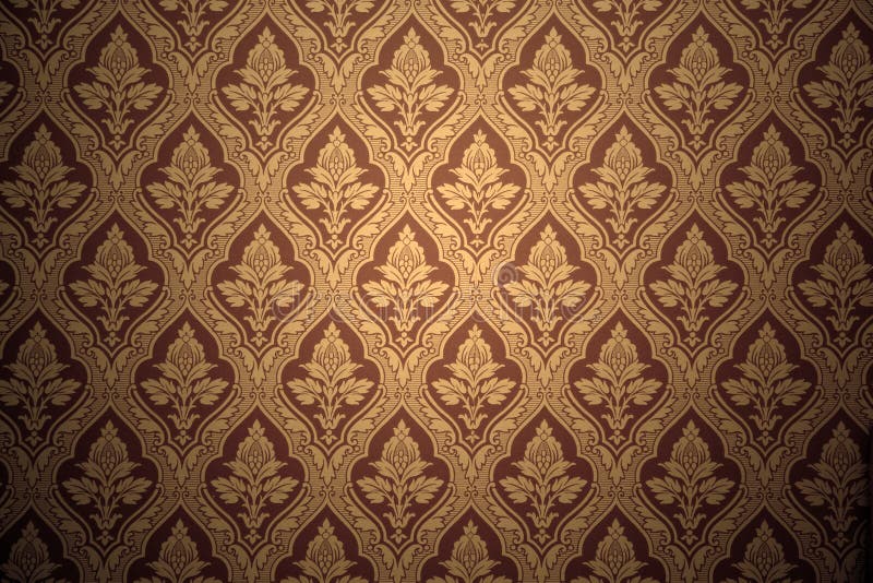 Oud retro behang in sepia stock illustratie. Illustration of sepia ...