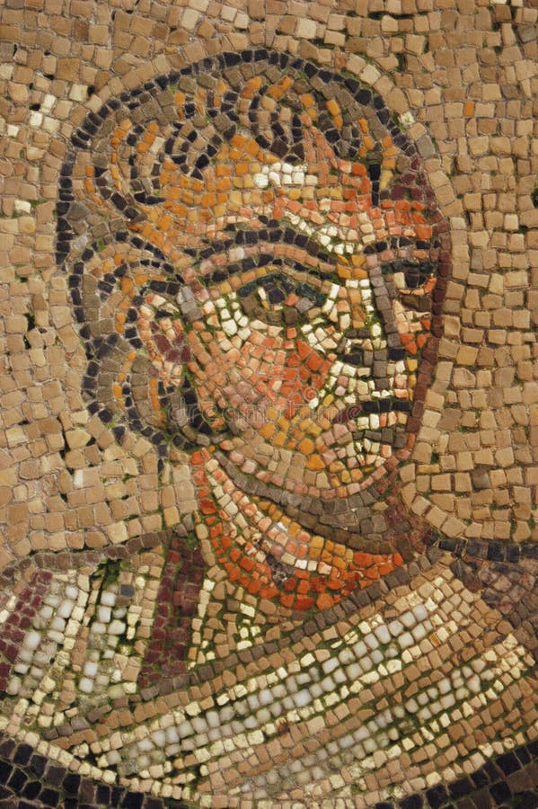 Romeinse Mozaïek In De Mezquita-kathedraal, Cordoba, Spanje Stock ...