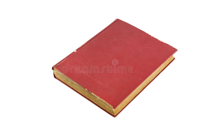 Rood Boek Met Harde Kaftboek Op Witte Achtergrond Stock Afbeelding ...